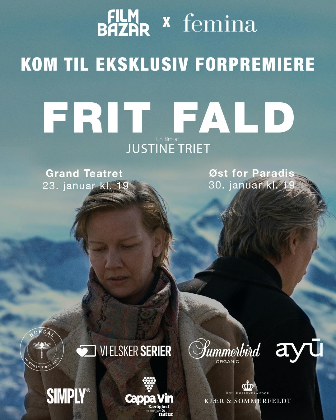 Kom med på forpremiere på Frit Fald med femina | Femina